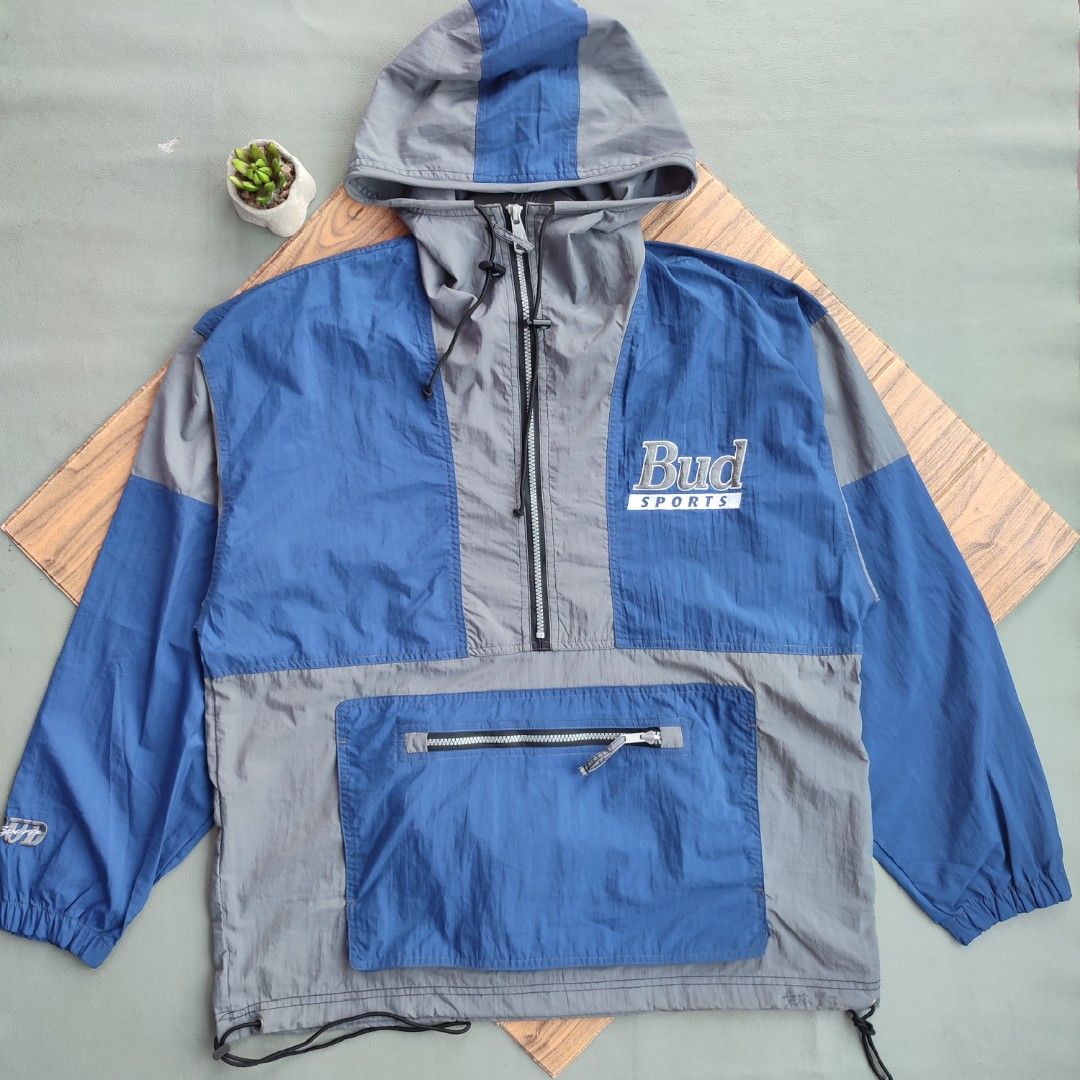 Cougle Jacket motor Budweiser anorak, Fesyen Pria, Pakaian , Baju ...