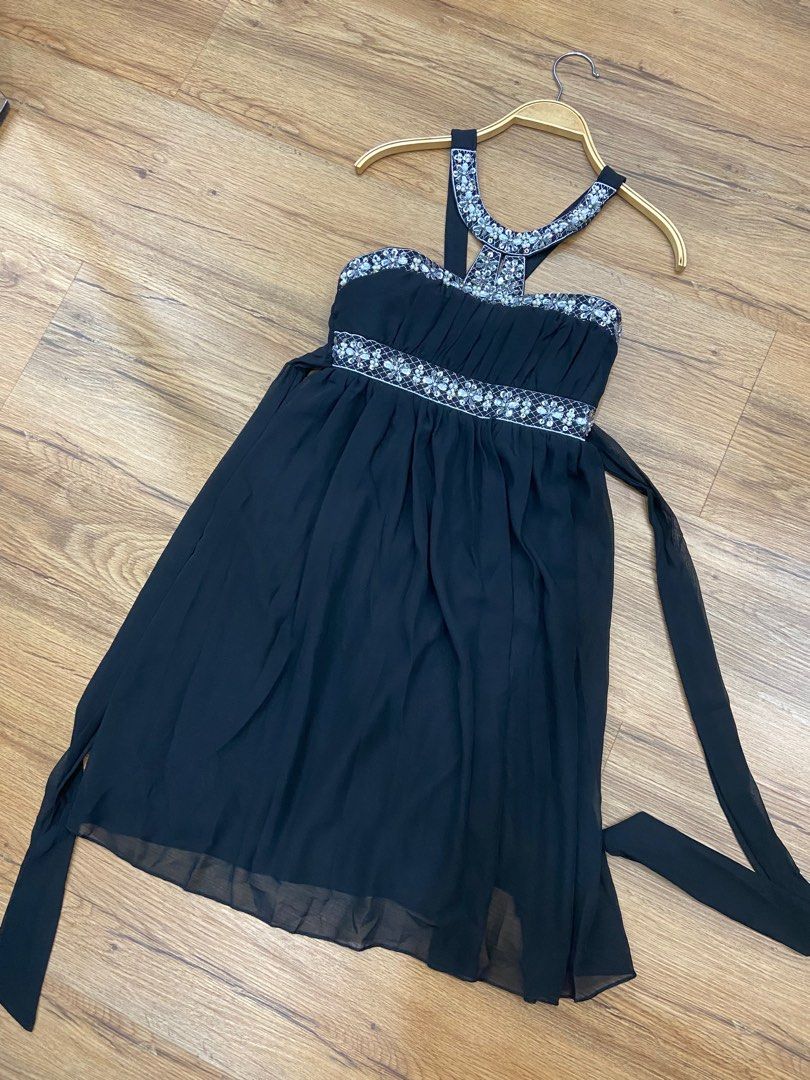 Diamond Black Mini Dress / Gaun pesta pendek, Fesyen Wanita, Pakaian ...