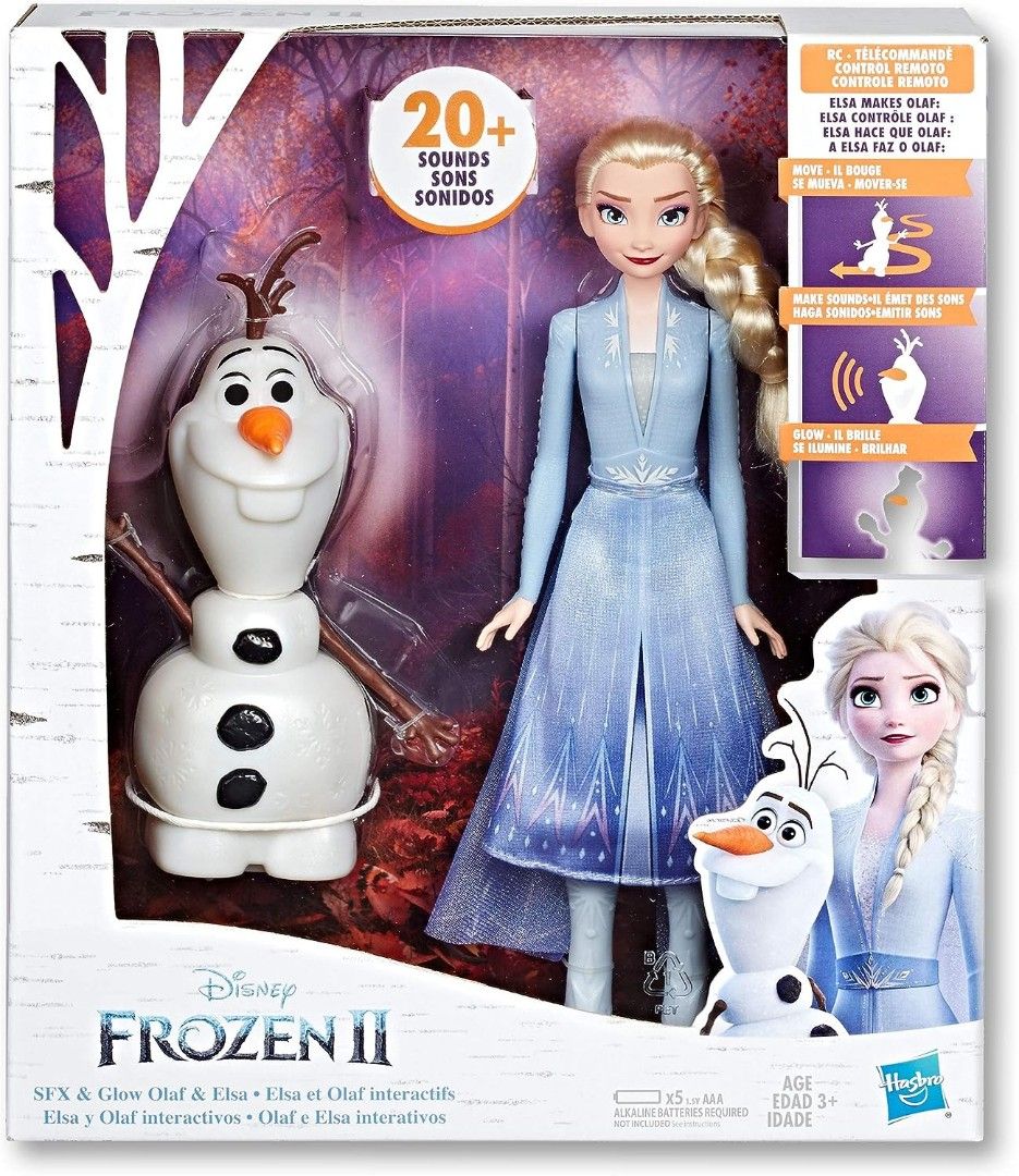 Disney Frozen Talk and Glow Olaf and Elsa Doll, Hobbies & Toys, Toys ...