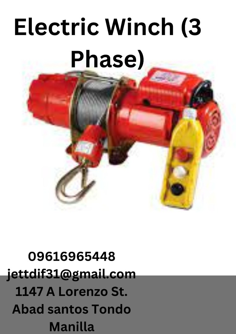 ELECTRIC WINCH (3 PHASE), Commercial & Industrial, Construction ...