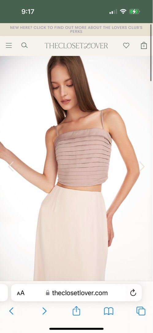 Ellen Pleated Top in Dusty Pink, Women's Fashion, Tops, Blouses on Carousell