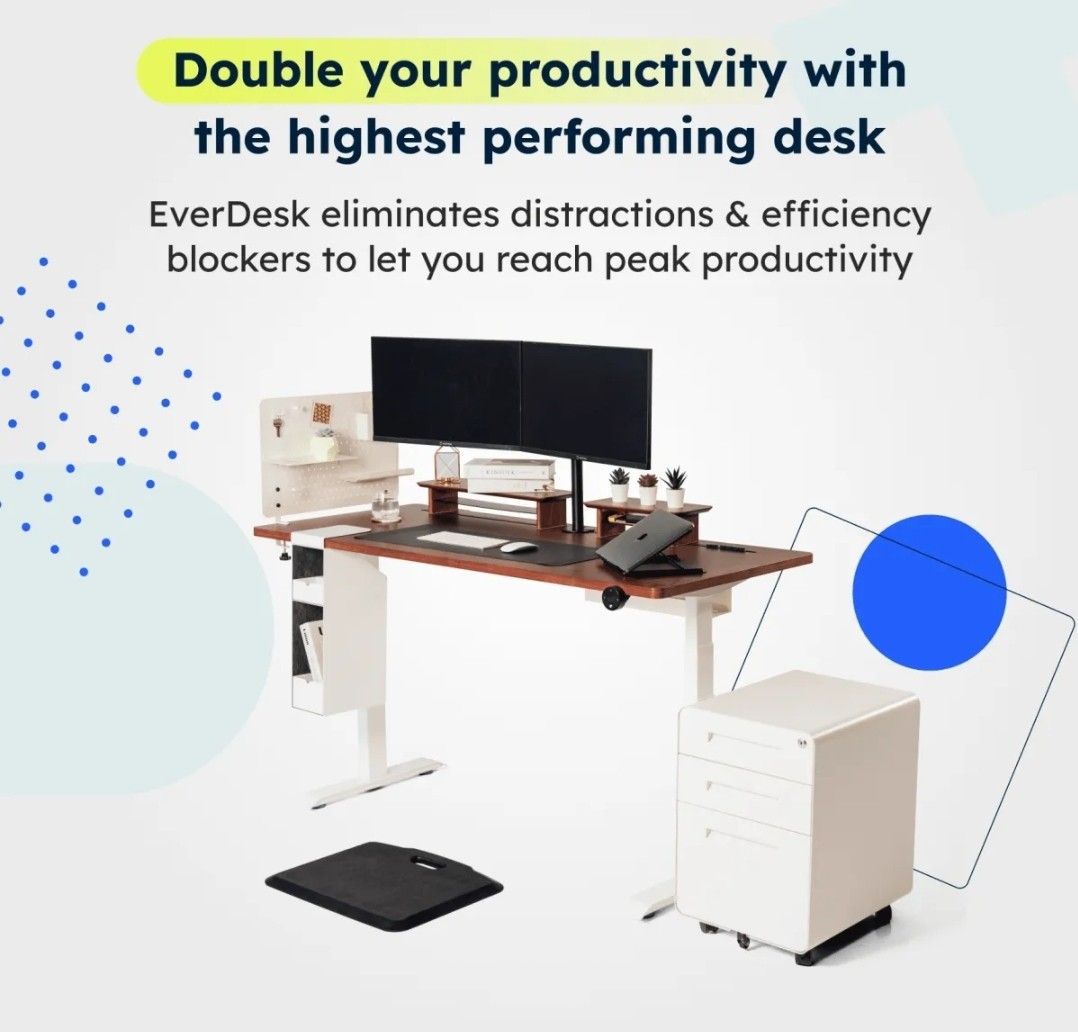 EverDesk Max - Ergonomic Standing Desk, Furniture & Home Living ...