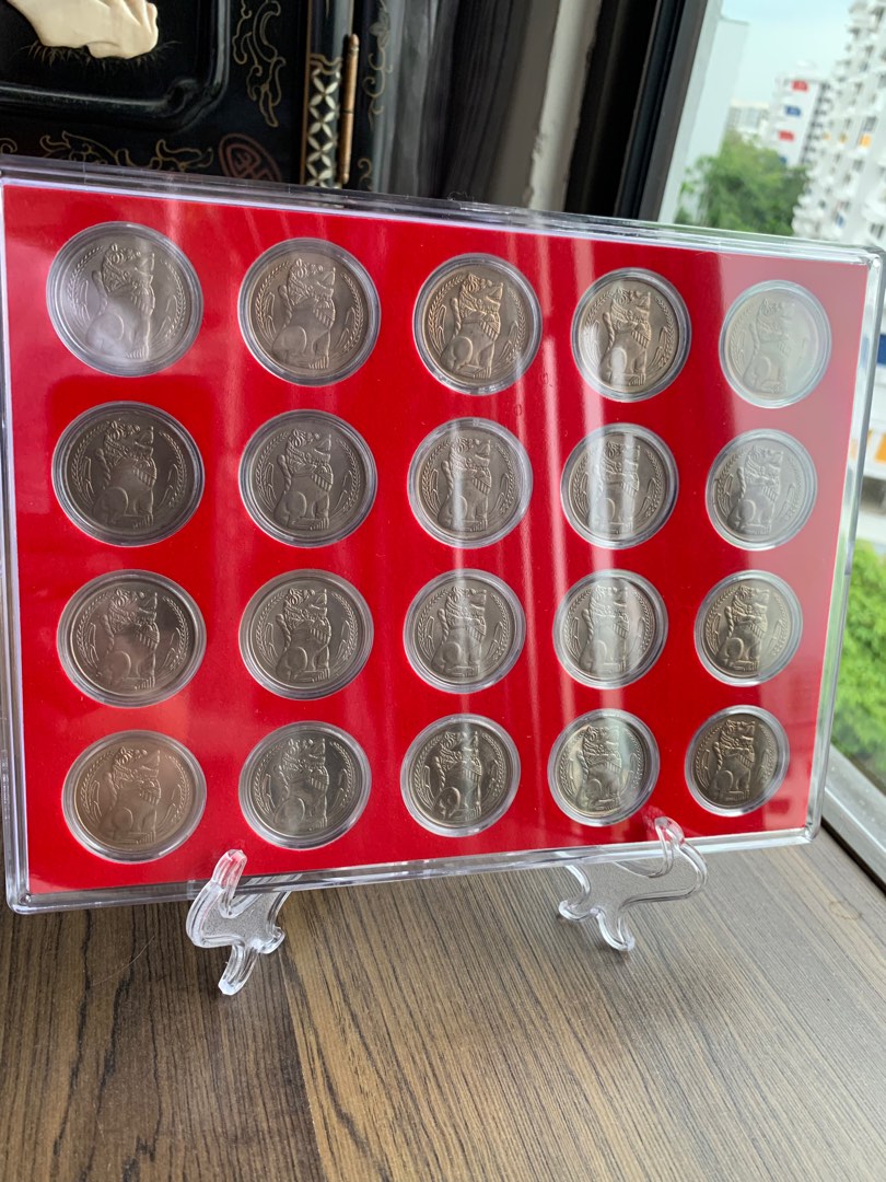 F378 - Singapore 1967 to 1985 $1 Dollar Merlion Coins Set, Hobbies ...