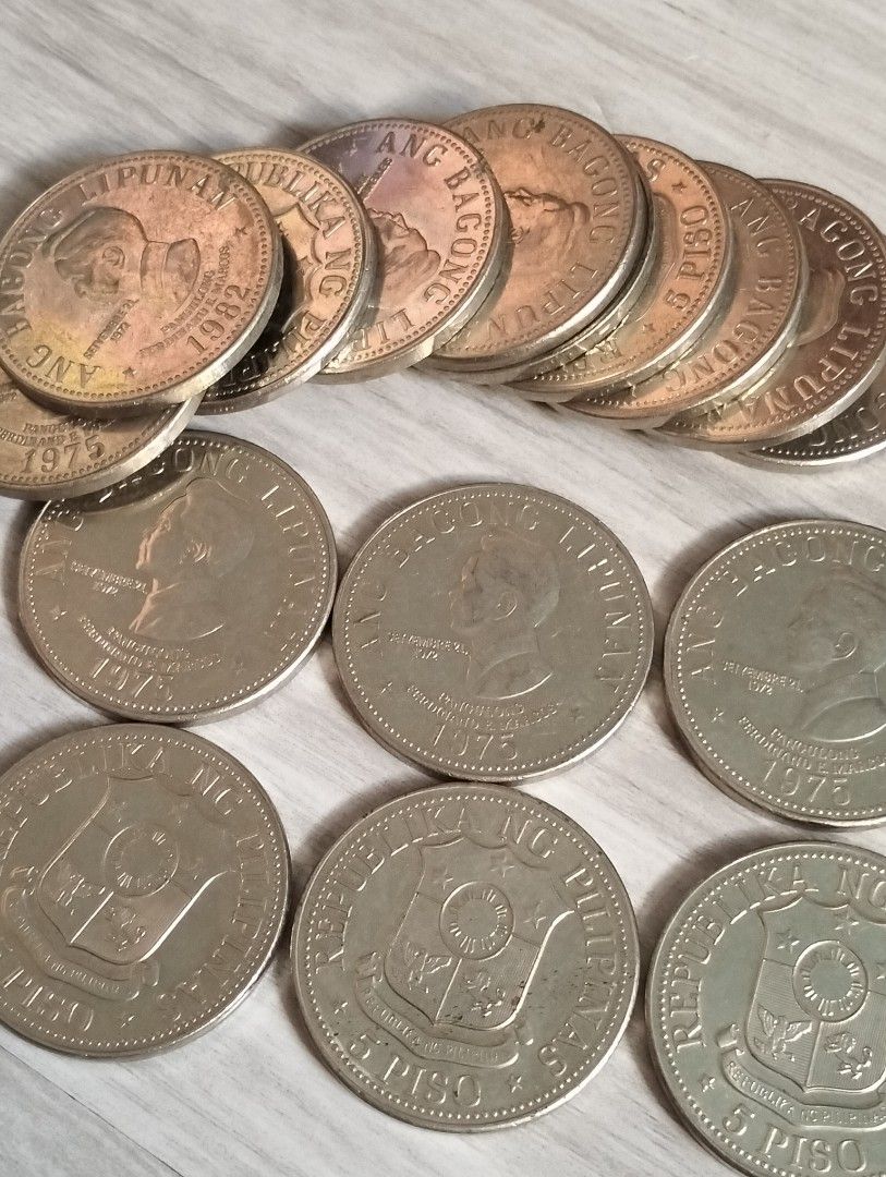 Ferdinand Marcos 5Piso Coin 1975, Hobbies & Toys, Memorabilia ...