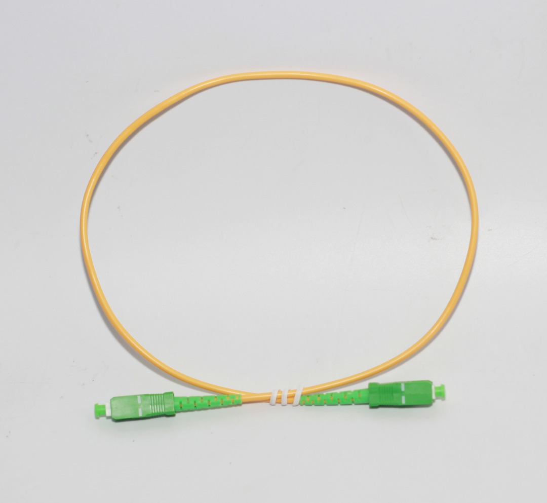 FIBER OPTIC PATCH CORD CABLE SC/APC to SC/APC (GREEN to GREEN) SINGLE ...