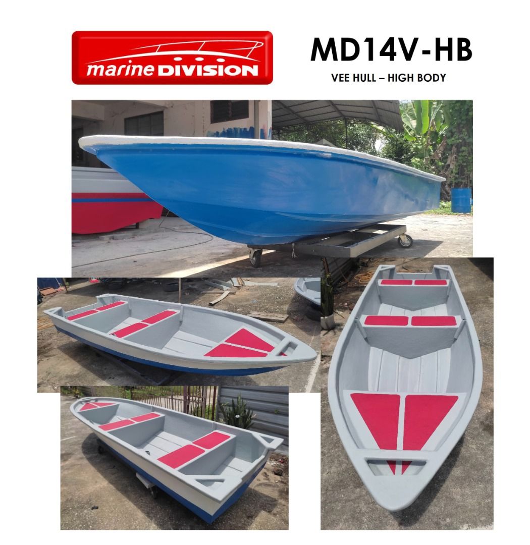 Fiberglass Boat/Bot 14feet High Body Marine Division, Sports Equipment ...
