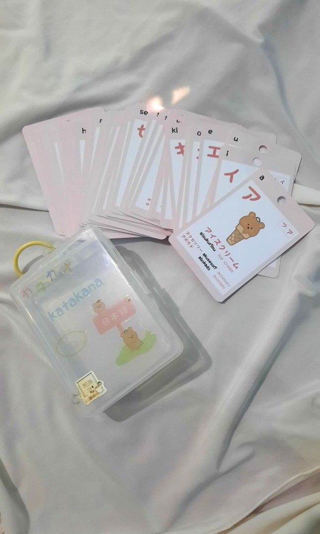 Flashcard jepang katakana hiragana japanese study card set, J-Pop di ...