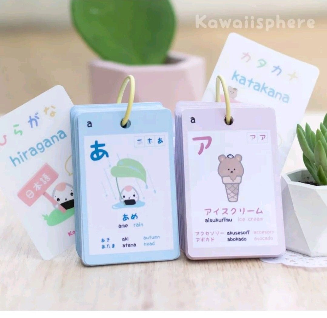 Flashcard jepang katakana hiragana japanese study card set, J-Pop di ...