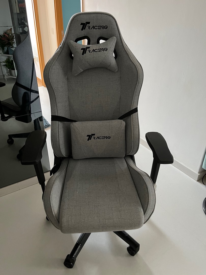 TT Racing Gaming Chair - Grey Fabric, Furniture & Home Living ...