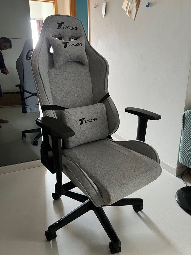 TT Racing Gaming Chair - Grey Fabric, Furniture & Home Living ...