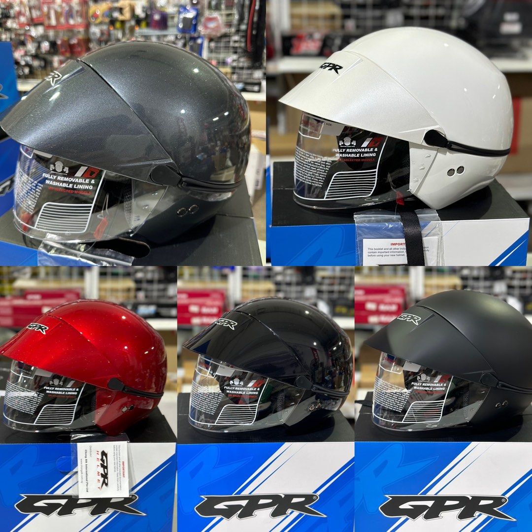 GPR HELMET PSB APPROVED GRAY/BLACK/WHITE/RED/GLOSS, Motorcycles ...