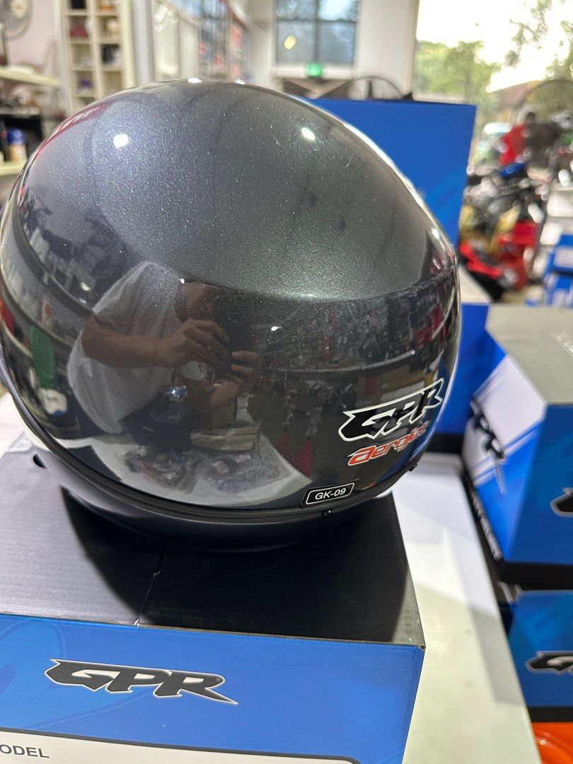 GPR HELMET PSB APPROVED GRAY/BLACK/WHITE/RED/GLOSS, Motorcycles ...