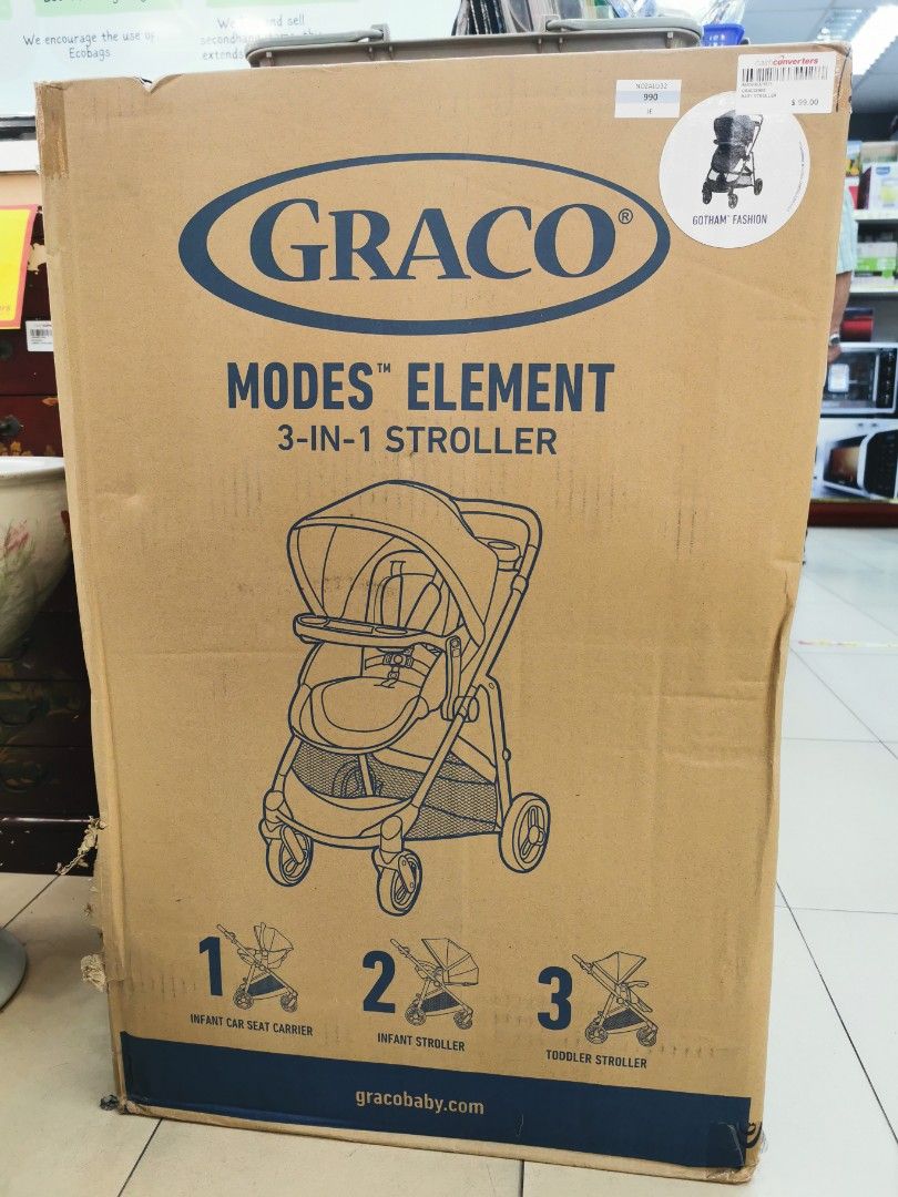 Graco Modes Element 3 IN 1 Stroller (NETT), Babies & Kids, Going Out ...