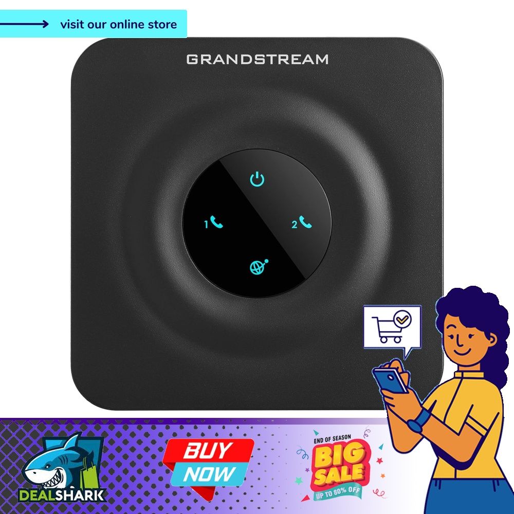 Grandstream GS-HT802 2 Port Analog Telephone Adapter VoIP Phone ...