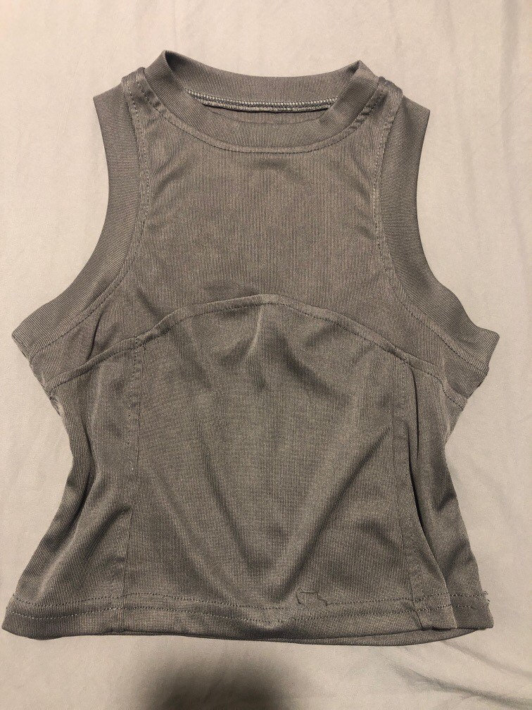 grey razorback tank, Women's Fashion, Tops, Sleeveless on Carousell