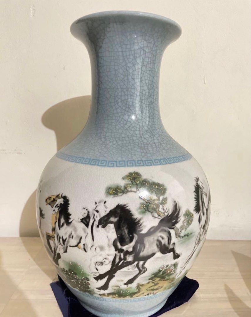 Guci Antik keramik kuda horse porcelain koleksi rare pajangan pot on ...