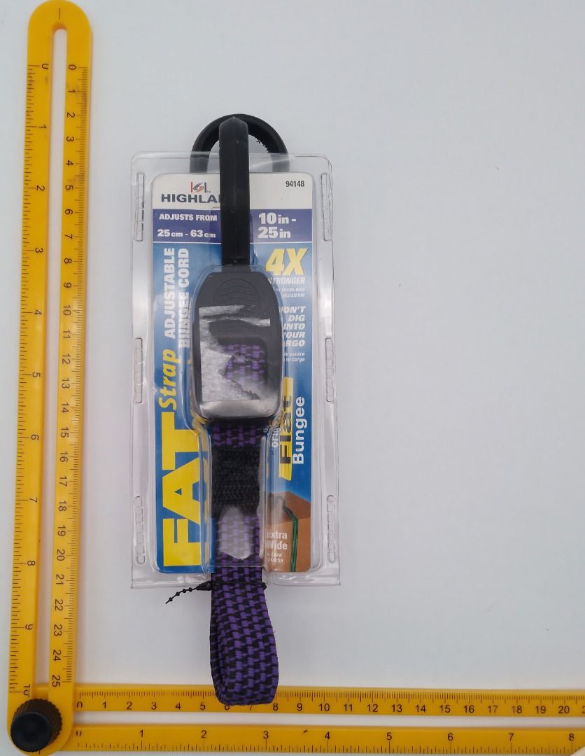 HIGHLAND Fat Strap Bungee Cord Hook stretches up to 25 inches Extra ...