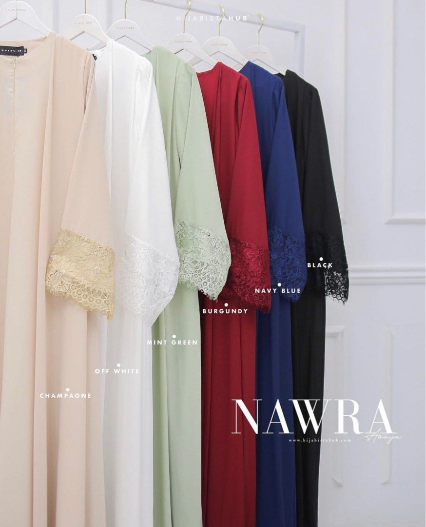 Hijabistahub Nawra Abaya, Women's Fashion, Muslimah Fashion, Kaftans ...