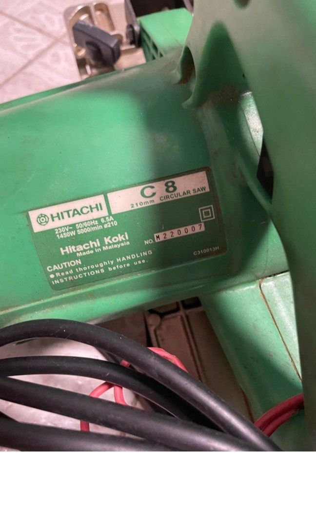 Hitachi wood circular c8 saw machine, Furniture & Home Living, Home ...