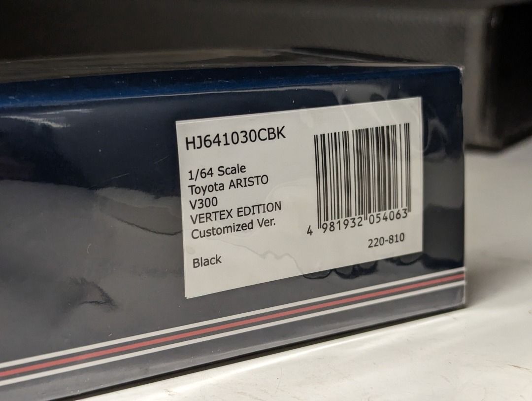 Hobby Japan Toyota Aristo V300 1/64 Vertex Edition Custom Version Black ...