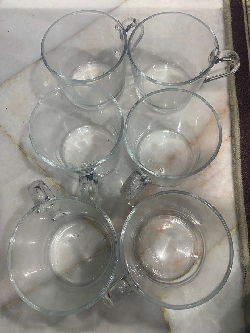 IKEA Clear Glass Mug (24cl), Furniture & Home Living, Kitchenware ...