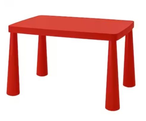 Ikea red mammut table, Babies & Kids, Baby Nursery & Kids Furniture ...