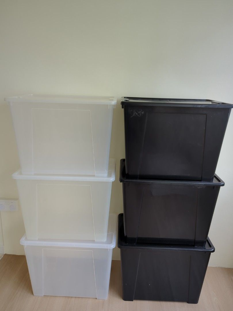IKEA Samla Box 65L with Lid, Furniture & Home Living, Home Improvement ...