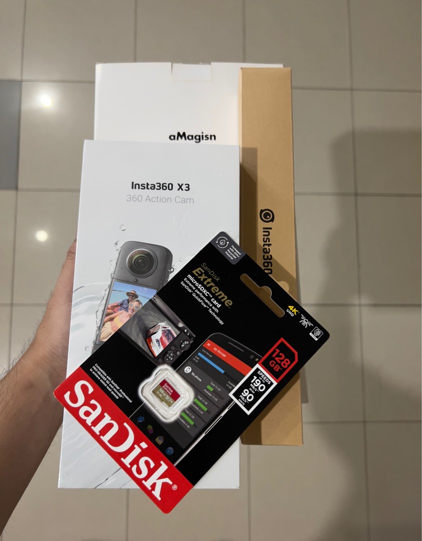 Insta360 X3 with freebies, Photography, Cameras on Carousell