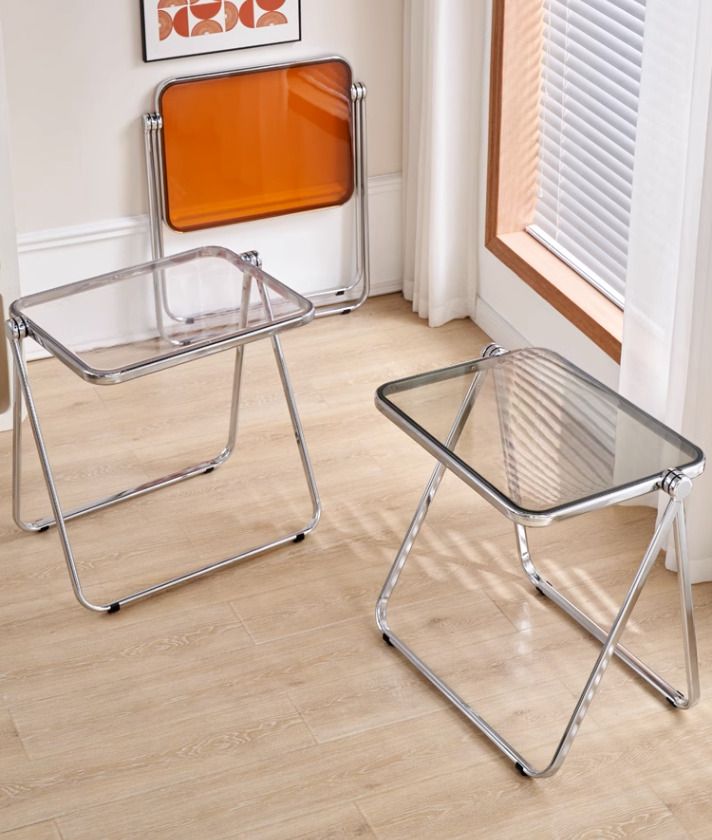 Izumi acrylic clear folding table and chair set/kid children writing ...