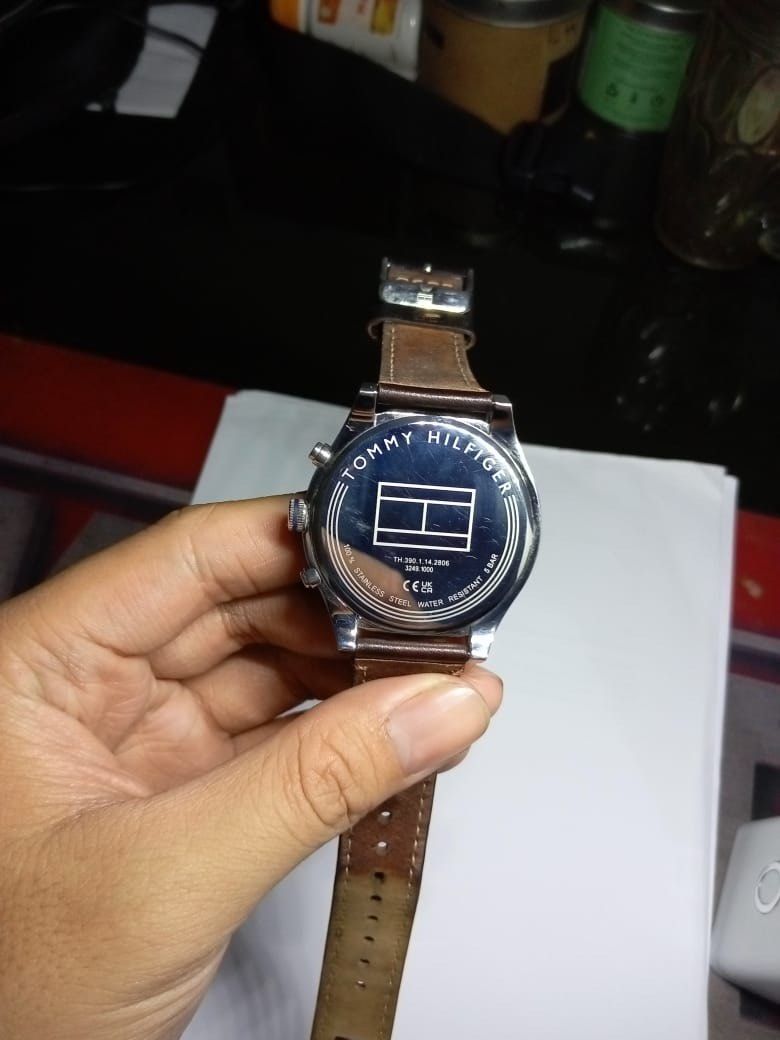 Jam Tangan Pria Tommy Hilfiger Ashton 1791741 Blue Dial Brown Leather ...