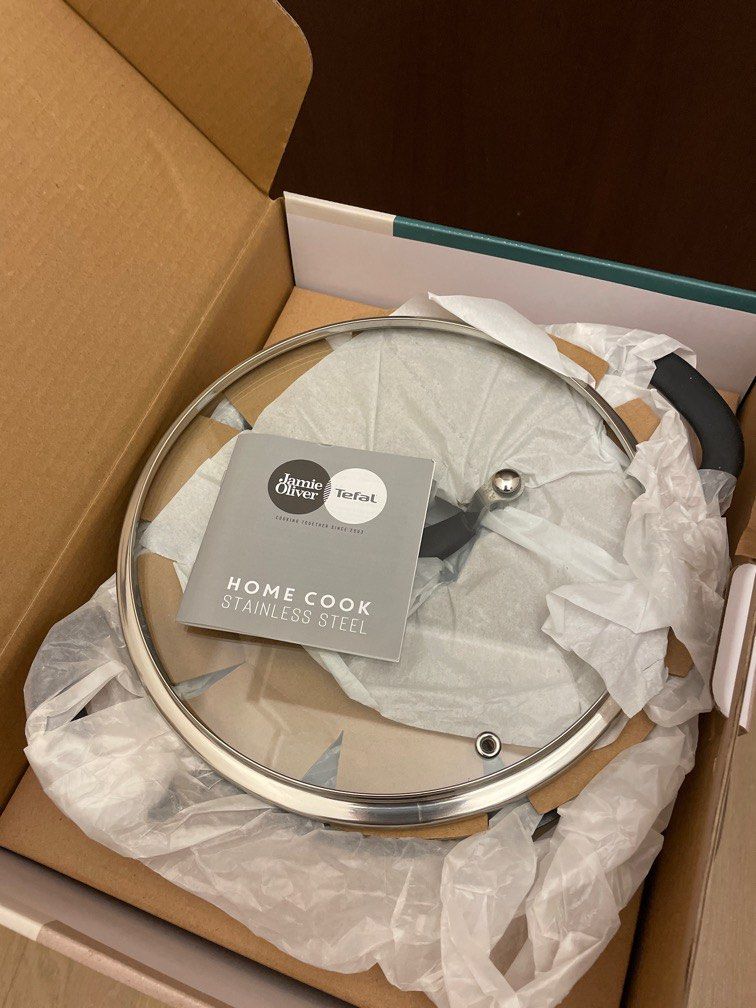 Jamie Oliver x Tefal Home Cook 24cm Shallow Pan With Lid, Furniture ...