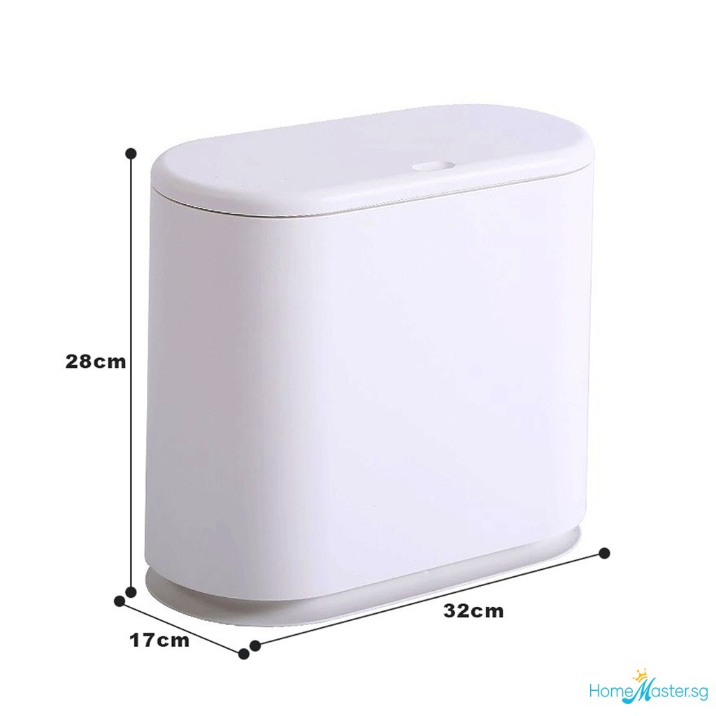 Japan Style Dustbin Simple Bathroom Kitchen Hand Press Trash Bin NT2198 ...