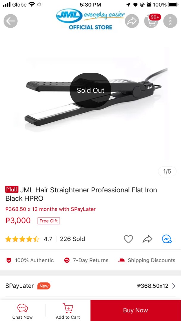 JML Hair Straightener Professional Flat Iron Black HPRO on Carousell