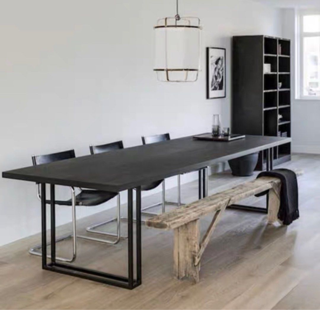 KAIZEN Modern Solid Wood Dining Table / Office Desk, Furniture & Home ...