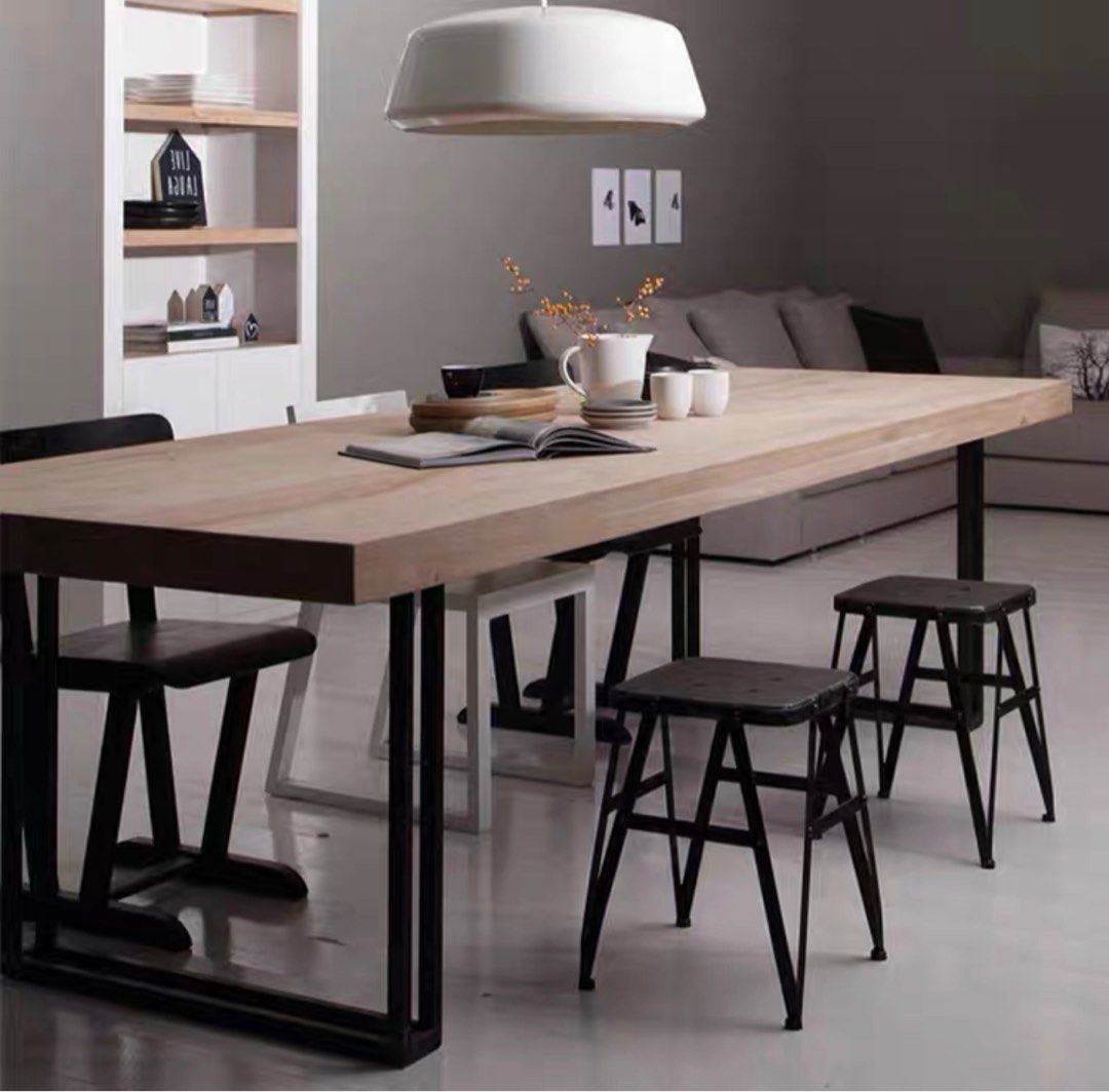 KAIZEN Modern Solid Wood Dining Table / Office Desk, Furniture & Home ...