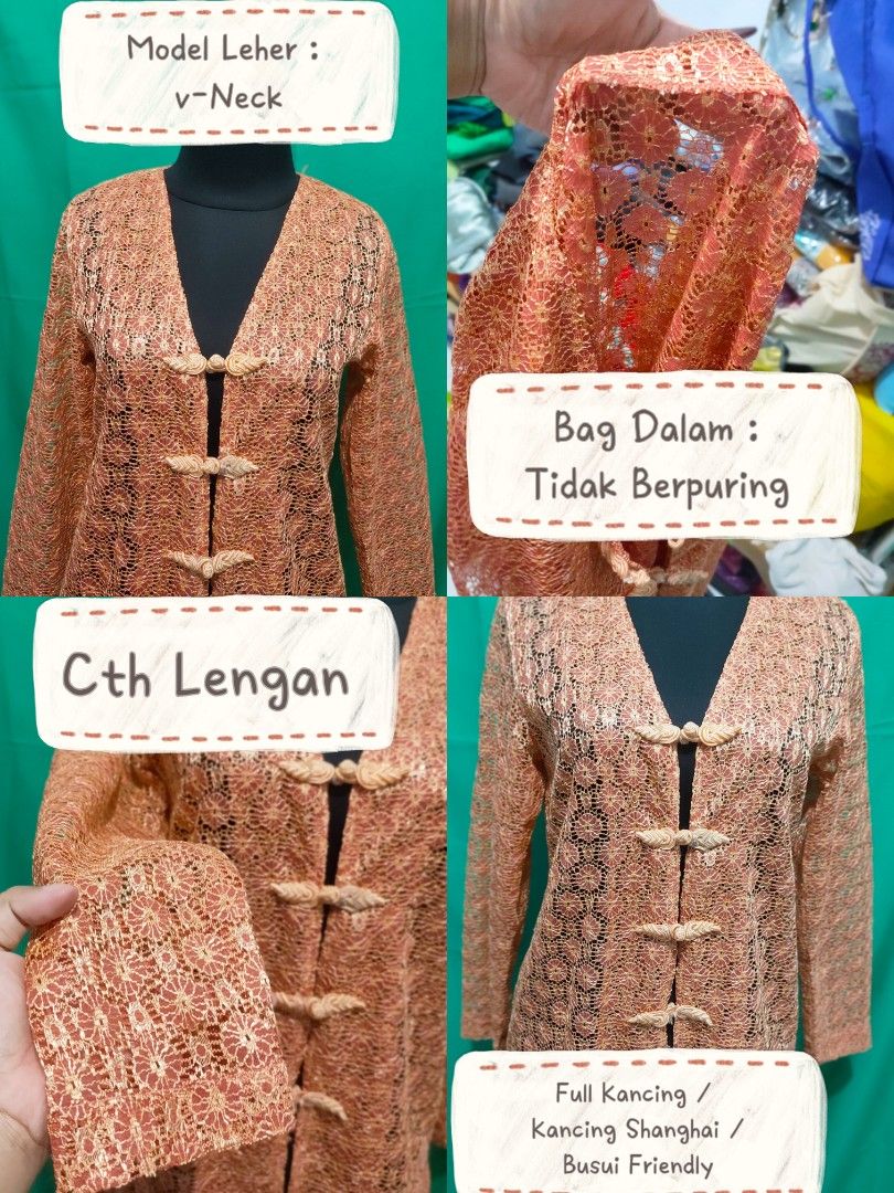 Kebaya Modern / Kebaya Transparan / Kebaya Orange / Kebaya terawang ...