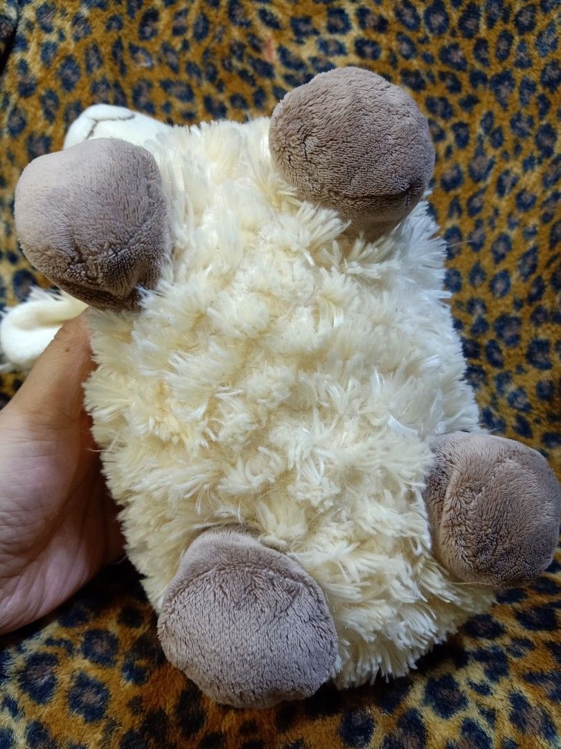 KEEL TOYS FLUFFY CREAM SHEEP / BROWN COMFORT PLUSH on Carousell