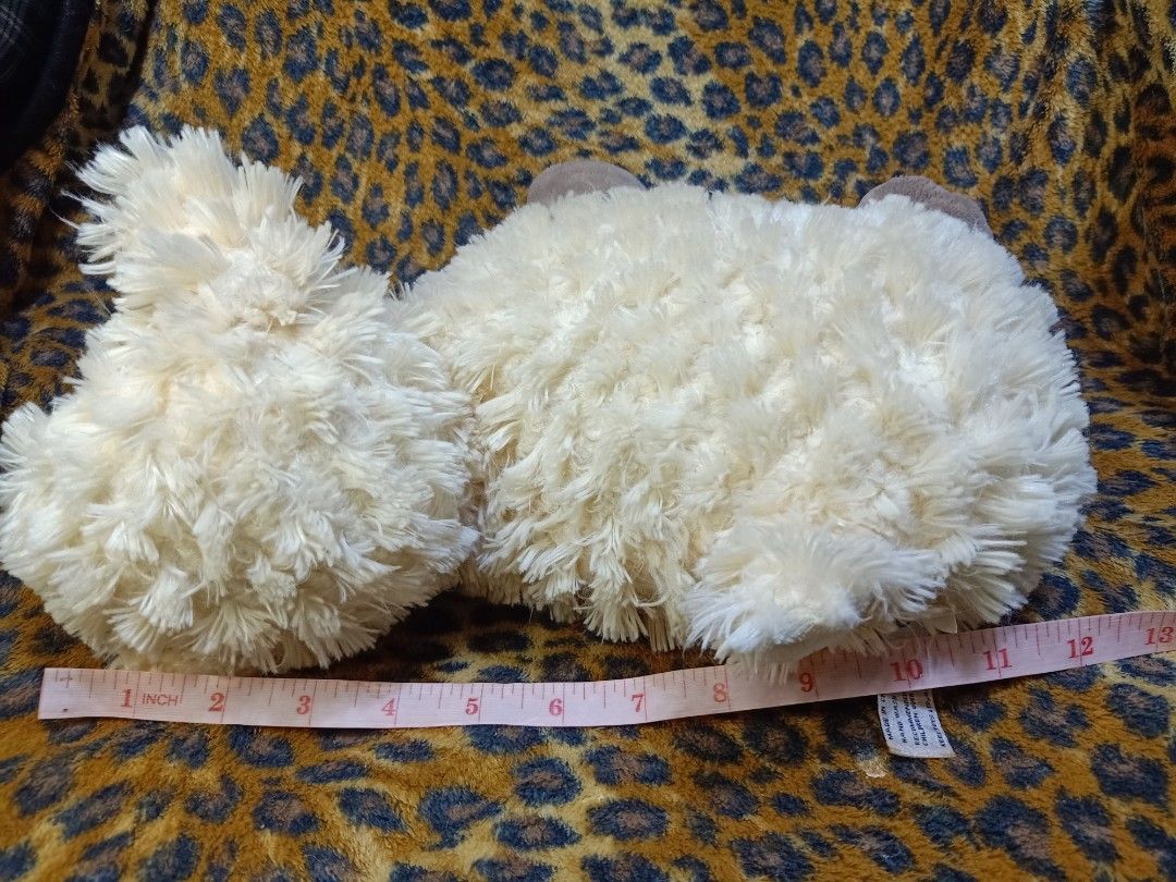 KEEL TOYS FLUFFY CREAM SHEEP / BROWN COMFORT PLUSH on Carousell