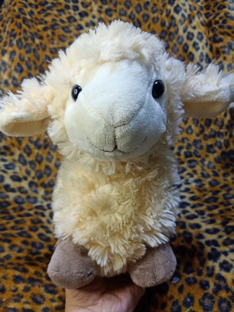 KEEL TOYS FLUFFY CREAM SHEEP / BROWN COMFORT PLUSH on Carousell