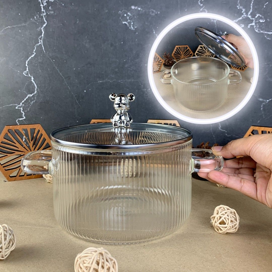 KUMA Panci Kaca Tahan Api | Glass Soup Pot | Cooking Pot, Kitchen ...