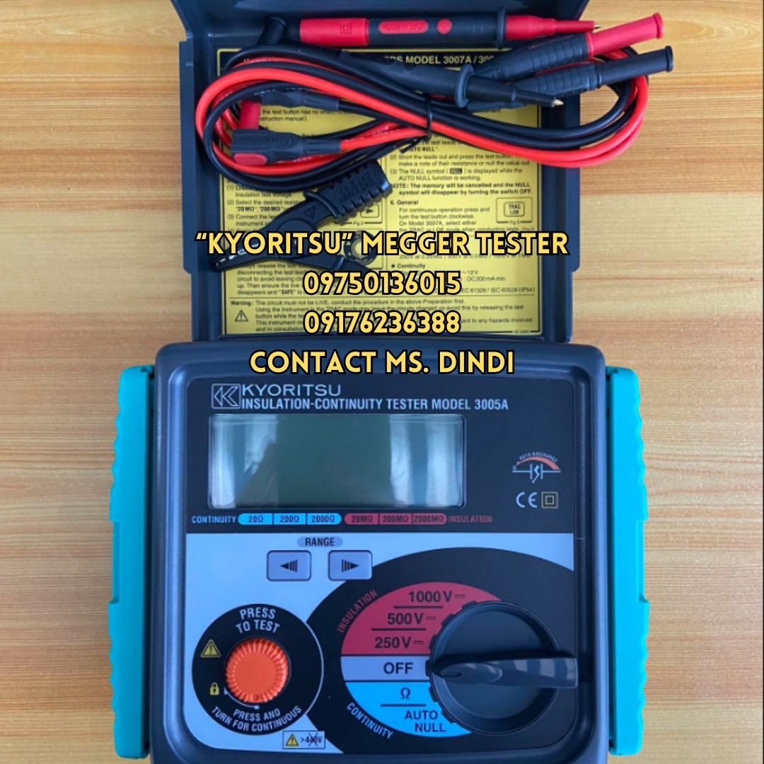 “Kyoritsu” Megger Tester, Commercial & Industrial, Industrial Equipment ...