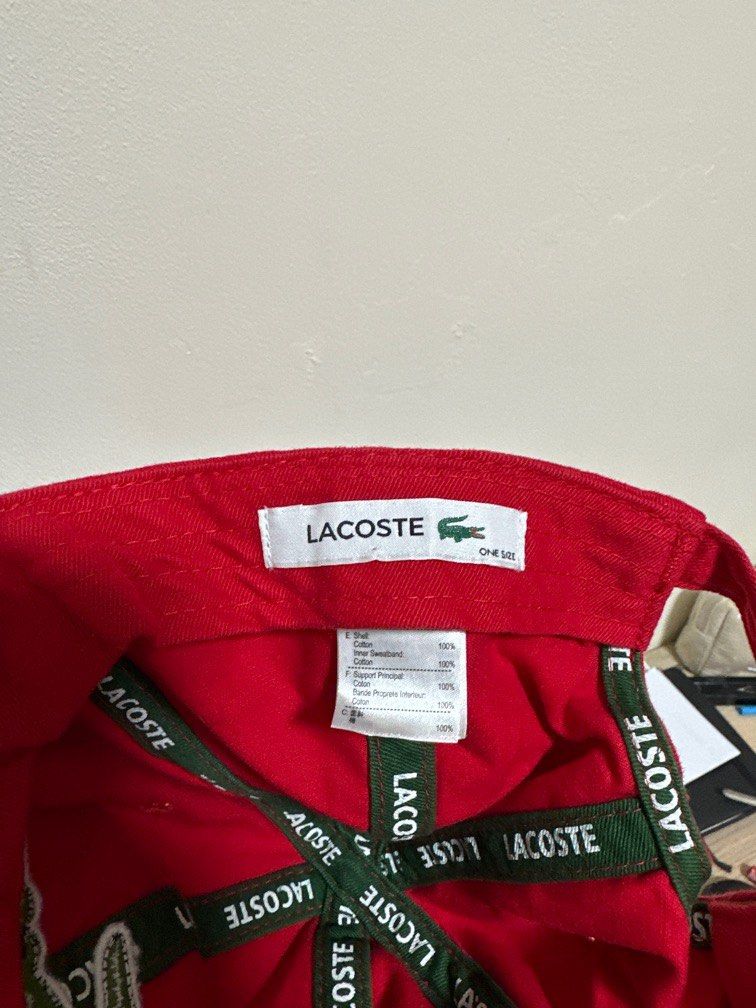Lacoste Red Cap, Men's Fashion, Watches & Accessories, Caps & Hats on ...