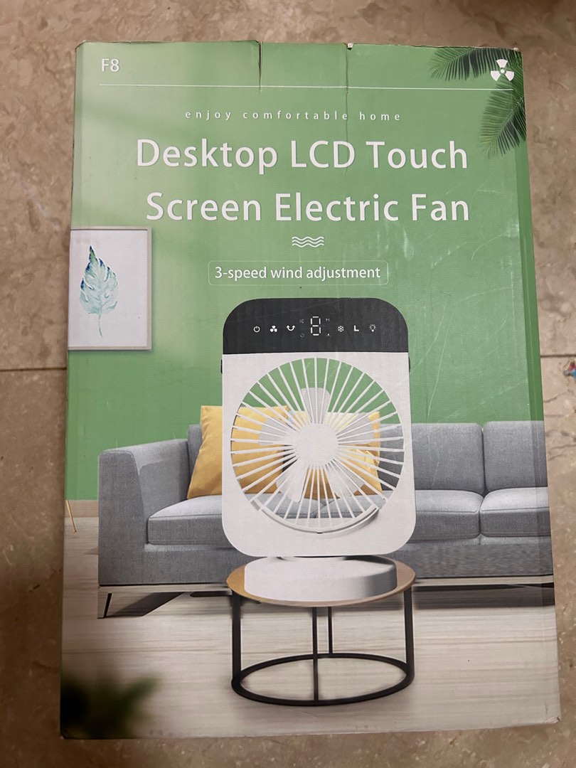 LED Touch Electric cool fan, Furniture & Home Living, Lighting & Fans ...
