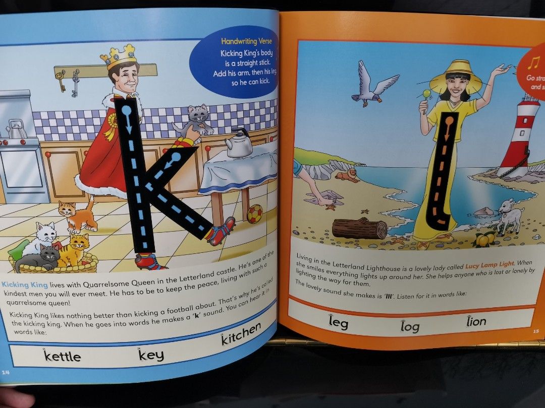 Letterland Phonics Touch & Trace, 興趣及遊戲, 書本 & 文具, 教科書 - Carousell