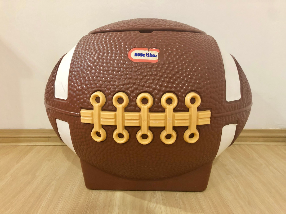 Little Tikes vintage football toy box/ toy chest, Hobbies & Toys, Toys ...