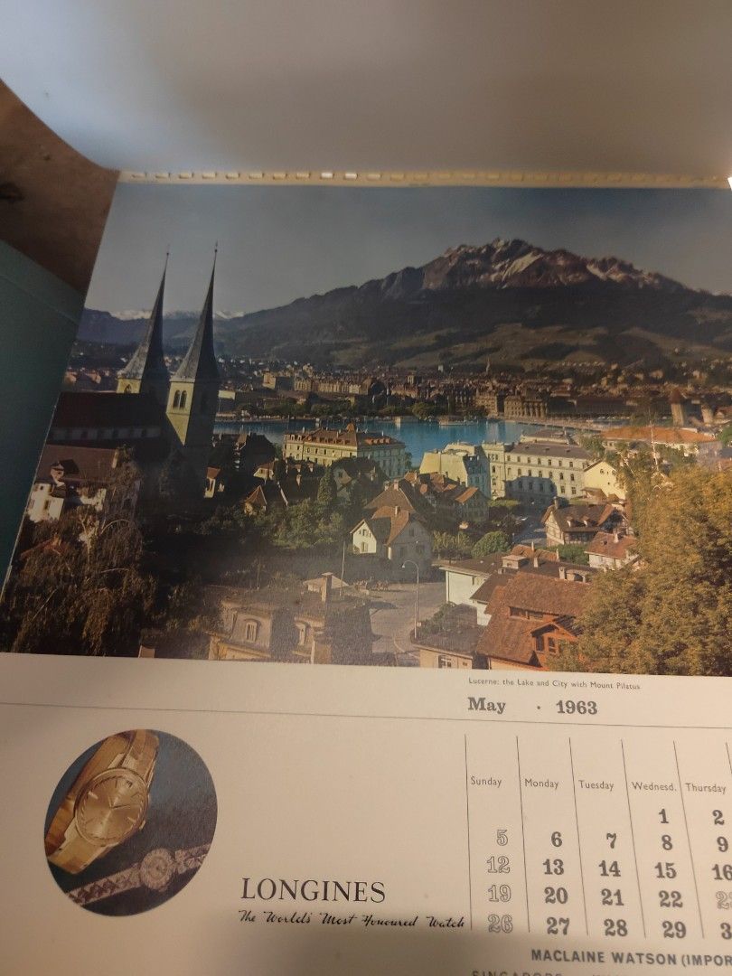 Longines 1963 calender, Hobbies & Toys, Collectibles & Memorabilia ...
