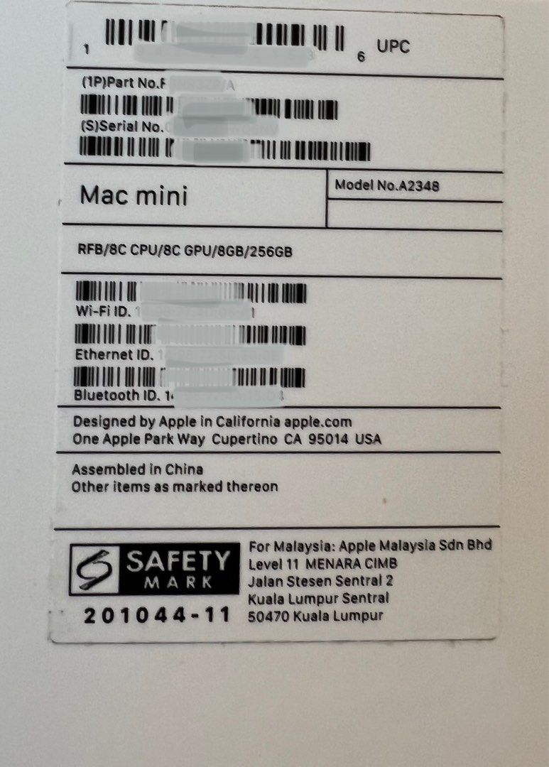 Mac Mini M1 model - A2348 with Apple guarantee till 04/24, Computers ...
