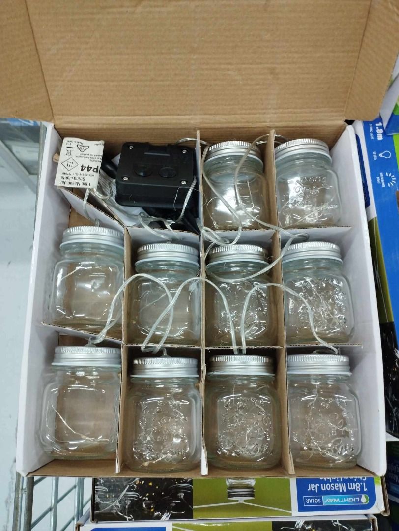 Mason Jar String Lights, Furniture & Home Living, Gardening, Gardening ...