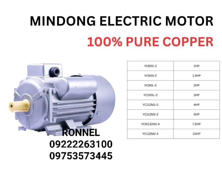 MINDONG ELECTRIC MOTOR 100% PURE COPPER, Commercial & Industrial ...