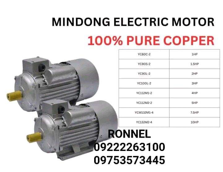 MINDONG ELECTRIC MOTOR 100% PURE COPPER, Commercial & Industrial ...
